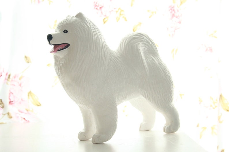 Samoyed statue figurine handmade of ceramic statuette | Etsy