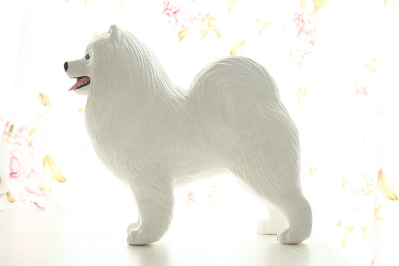 Samoyed statue figurine handmade of ceramic statuette | Etsy