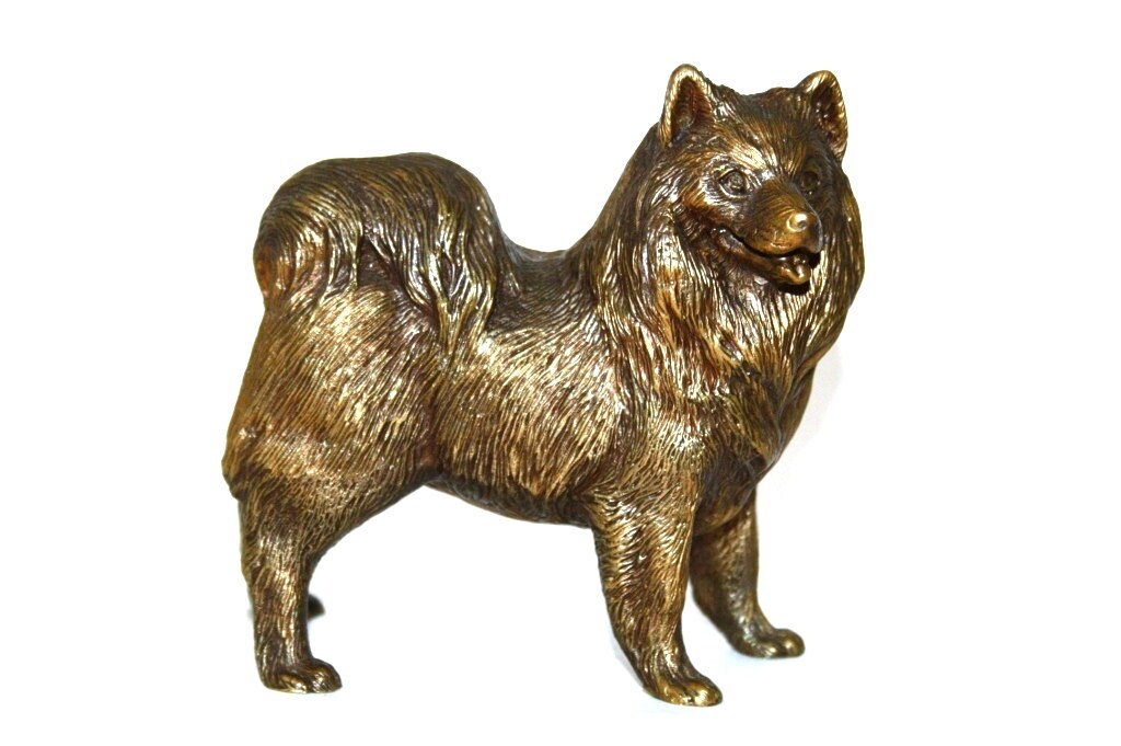 Samoyed American Eskimo Dog realistic bronze statuette | Etsy
