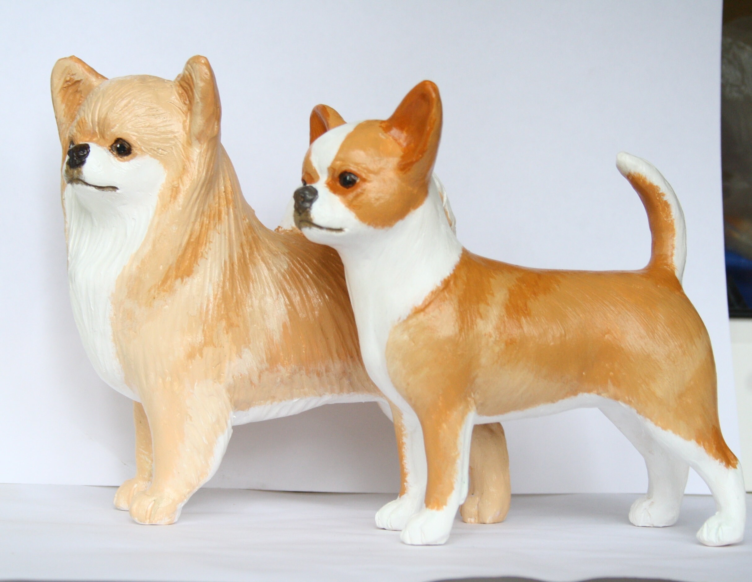 Chihuahua statue figurine handmade of ceramic statuette ART | Etsy