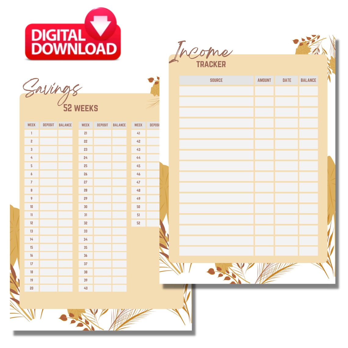 Printable Budget Binder Sheets, Downloadable Budget Planner Worksheet ...