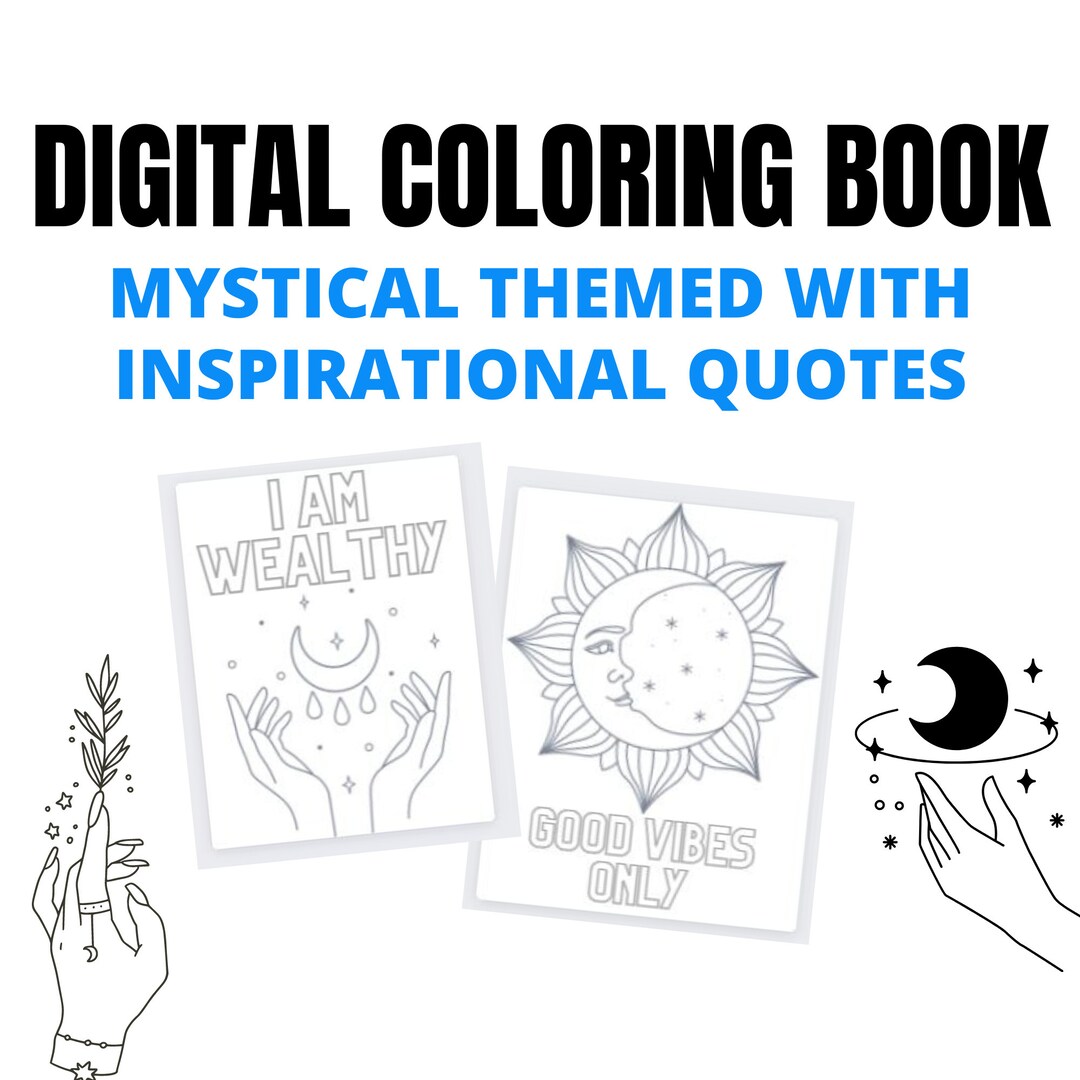 Inspirational Quotes Coloring Book Download, Digital Print at Home ...