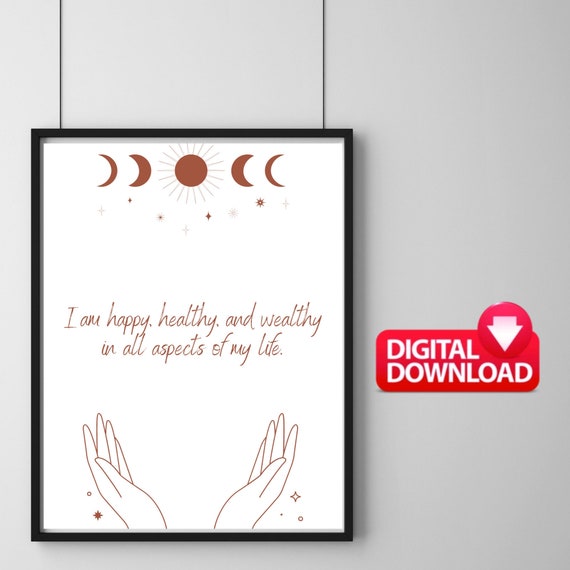 Positive Affirmation Art Print Digital Download | Etsy