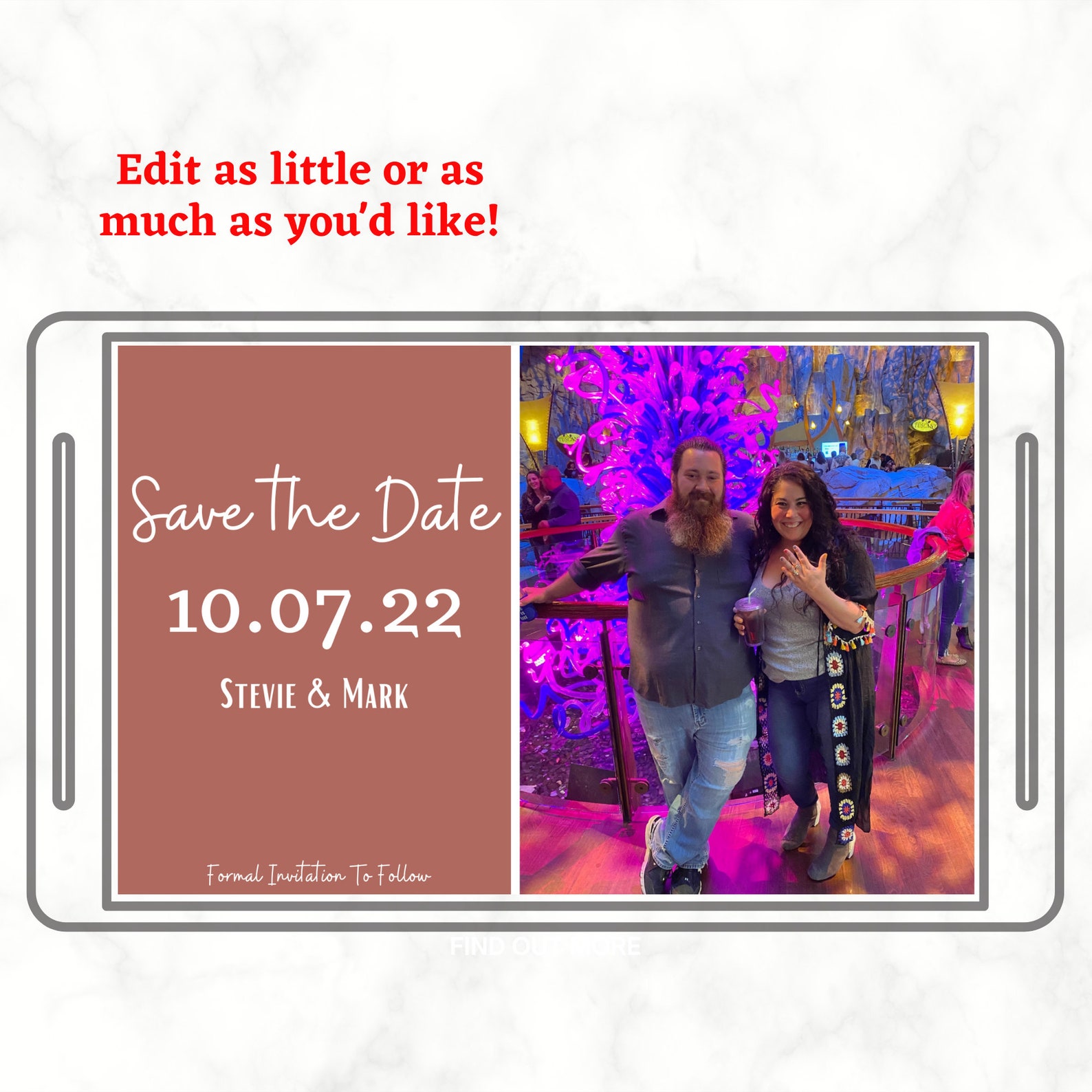 Custom Save the Date Template, Instant Download, Photo Invitation ...