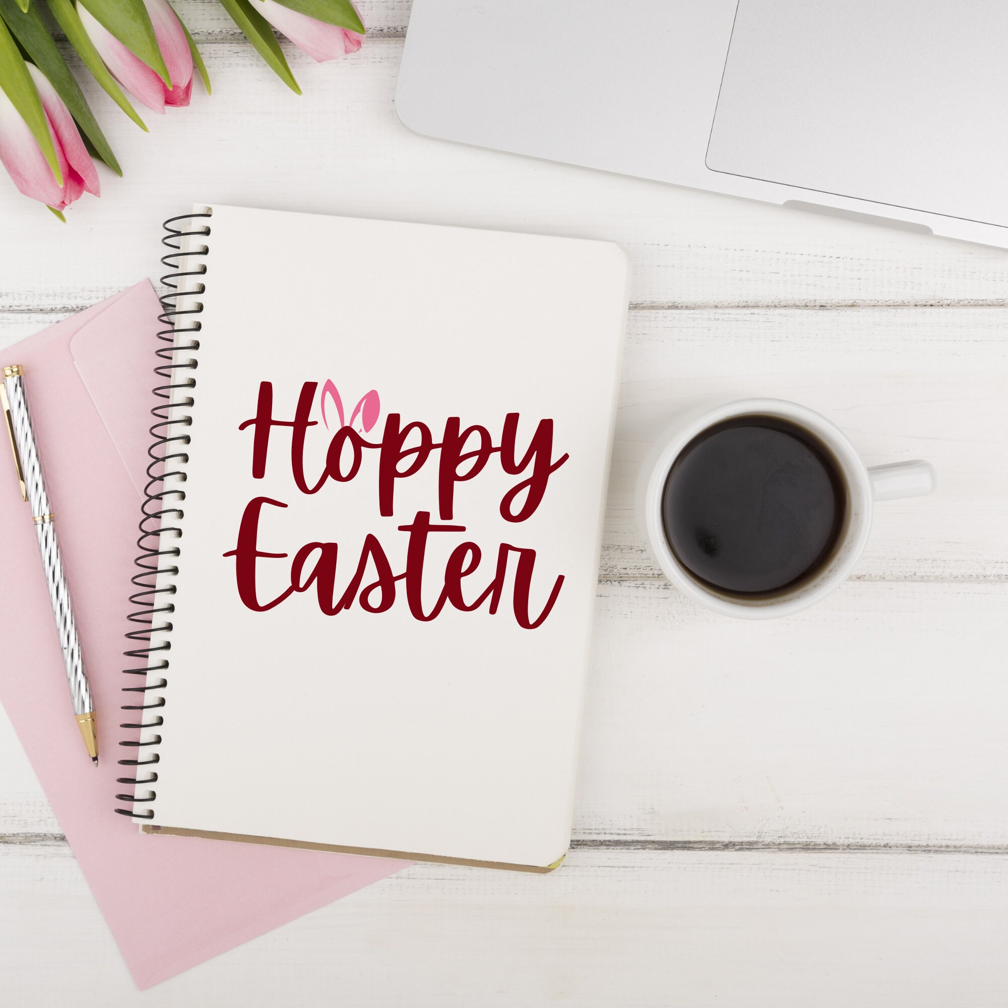 Hoppy Easter SVG File for Cricut, PNG, Easter Bunny Ears Graphic, Cute ...
