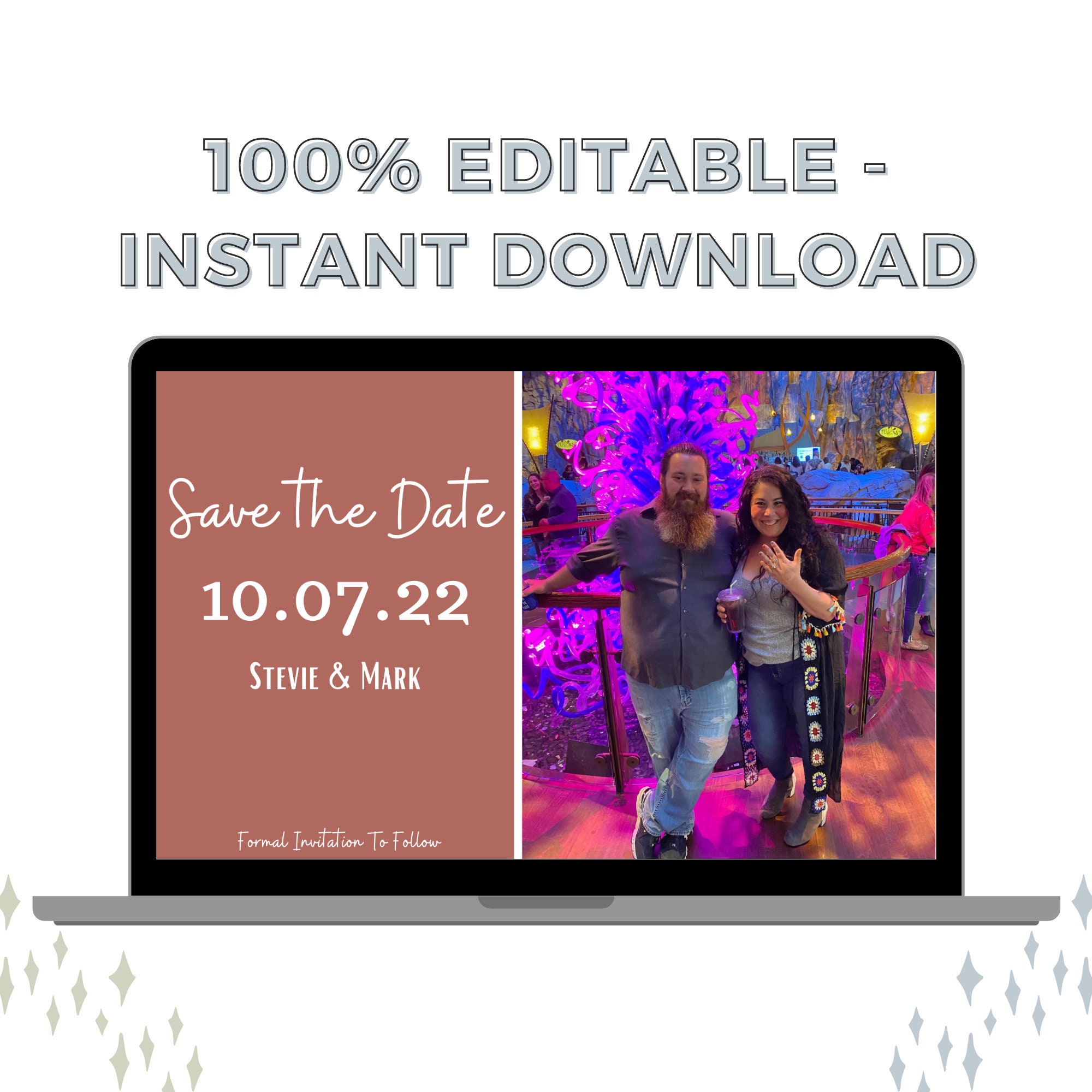 Custom Save the Date Template, Instant Download, Photo Invitation ...