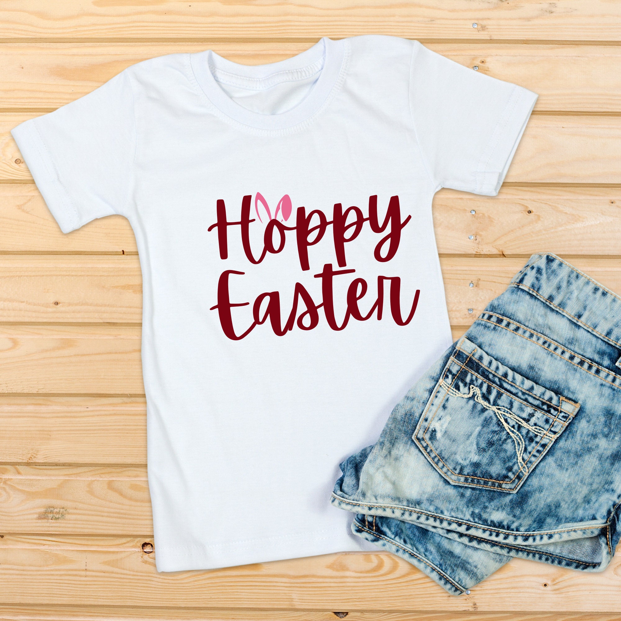 Hoppy Easter SVG File for Cricut, PNG, Easter Bunny Ears Graphic, Cute ...