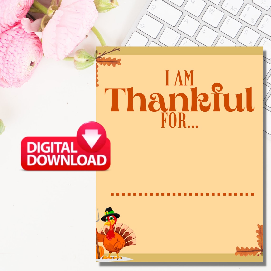 Thanksgiving Activity Cards, Printable Kid's Thankful Cards, Digital ...