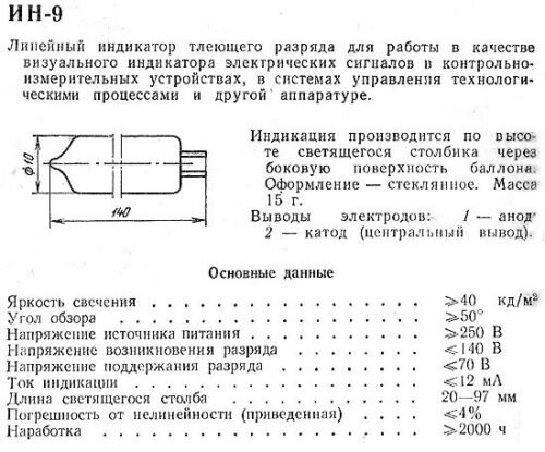 NEW IN-9 IN9 Neon Nixie Tube Bargraph Indicator Linear Signal - Etsy