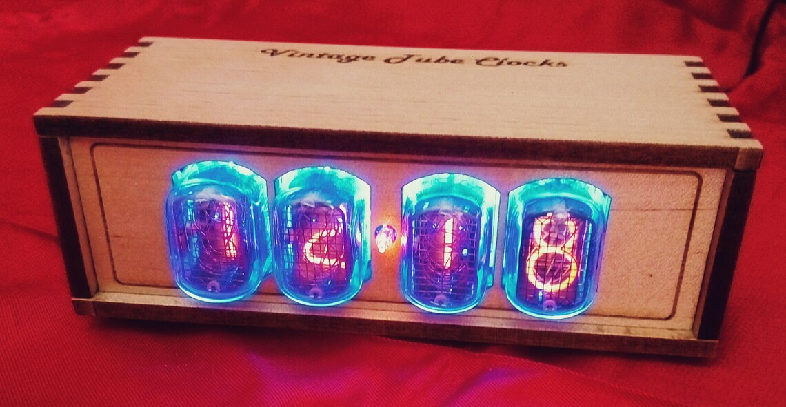 Nixie Tube Clock Kit 2.3 With IN-12 Tubes With DIY Case Panel, in Wood ...