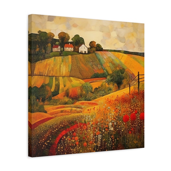 Folk Art Landscape - Etsy