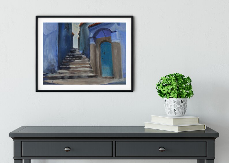 Ancient Building in Chefchaoen, the Blue City of Morocco Unframed ...