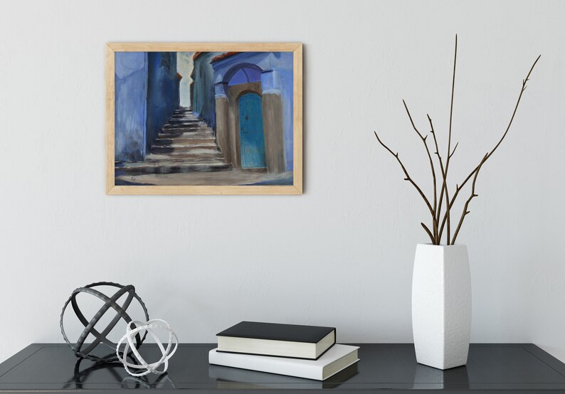 Ancient Building in Chefchaoen, the Blue City of Morocco Unframed ...