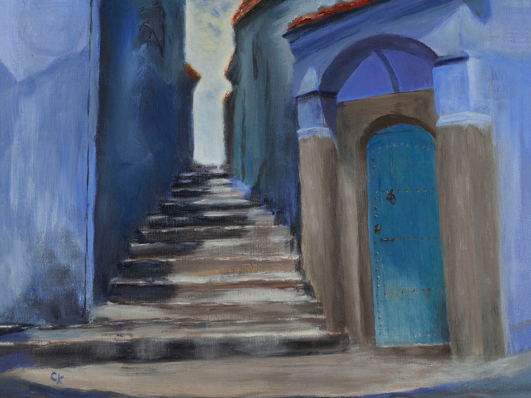 Ancient Building in Chefchaoen, the Blue City of Morocco Unframed ...