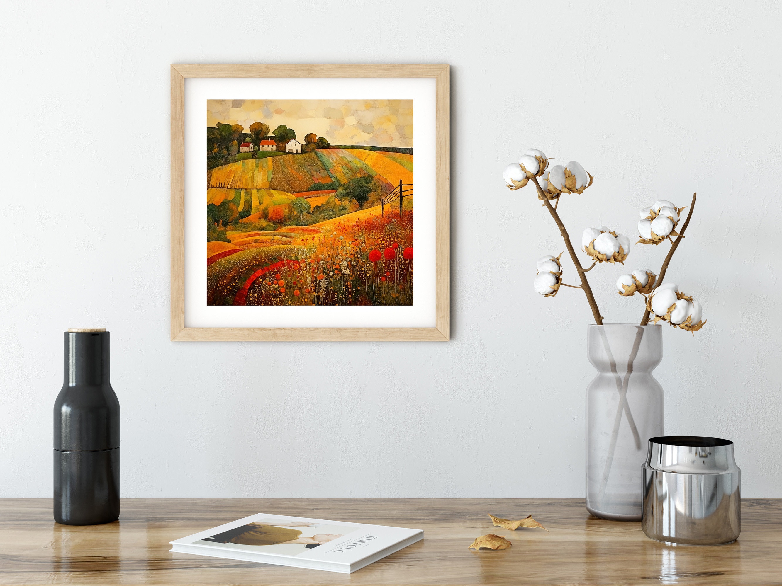 Giclee Print, Unframed — Pastoral Countryside Farmland, Vibrant Colors ...