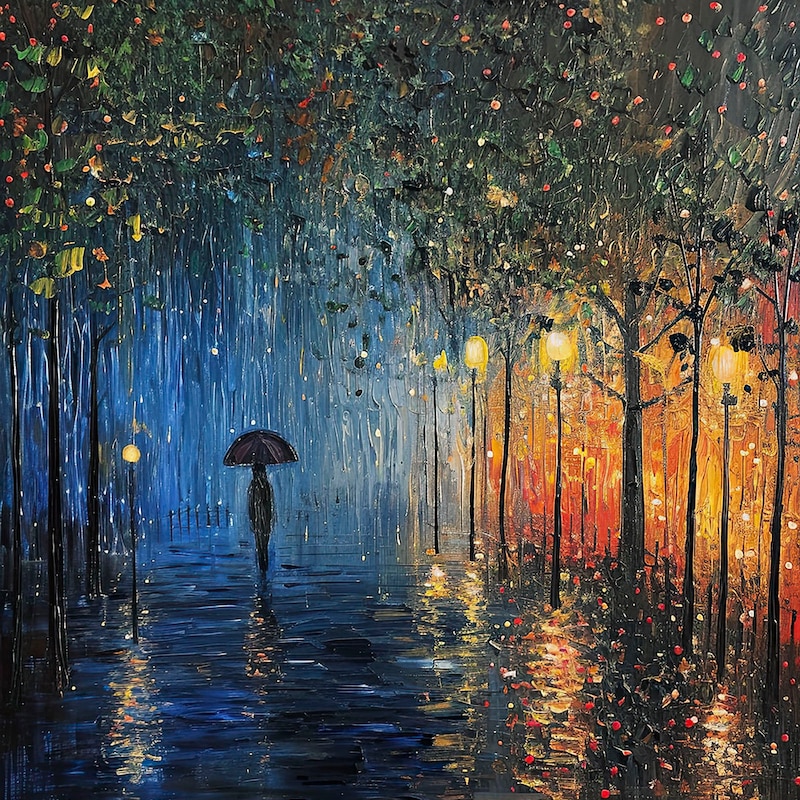 Rain Painting - Etsy