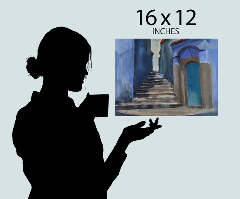 Ancient Building in Chefchaoen, the Blue City of Morocco Unframed ...