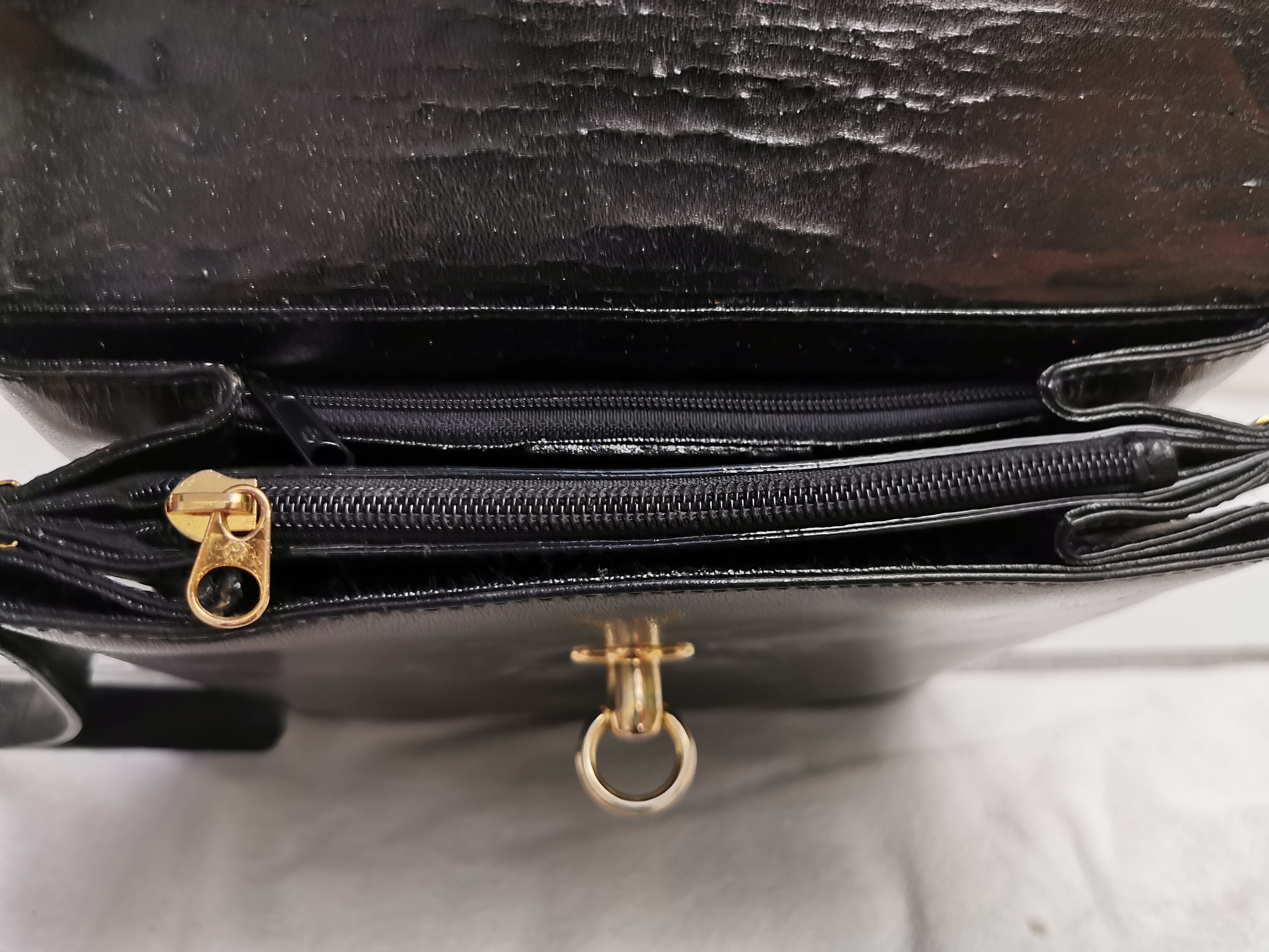 Vintage Satchi Club Black Leather Shoulder Bag/crossbody Bag/classic ...