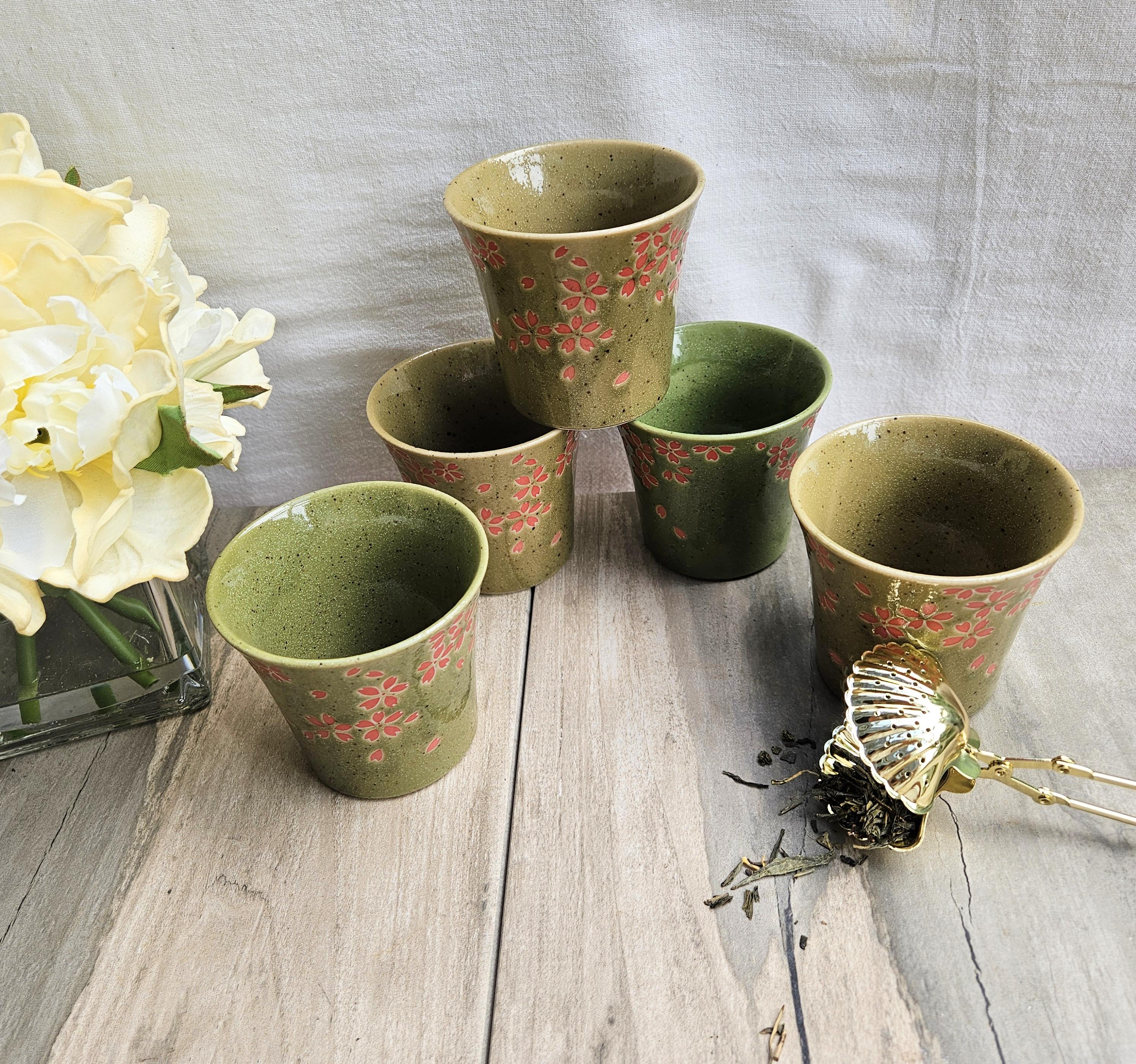 Set/5 Vintage Traditional Japanese Tea Cups/no Handle/flare-yunomi ...
