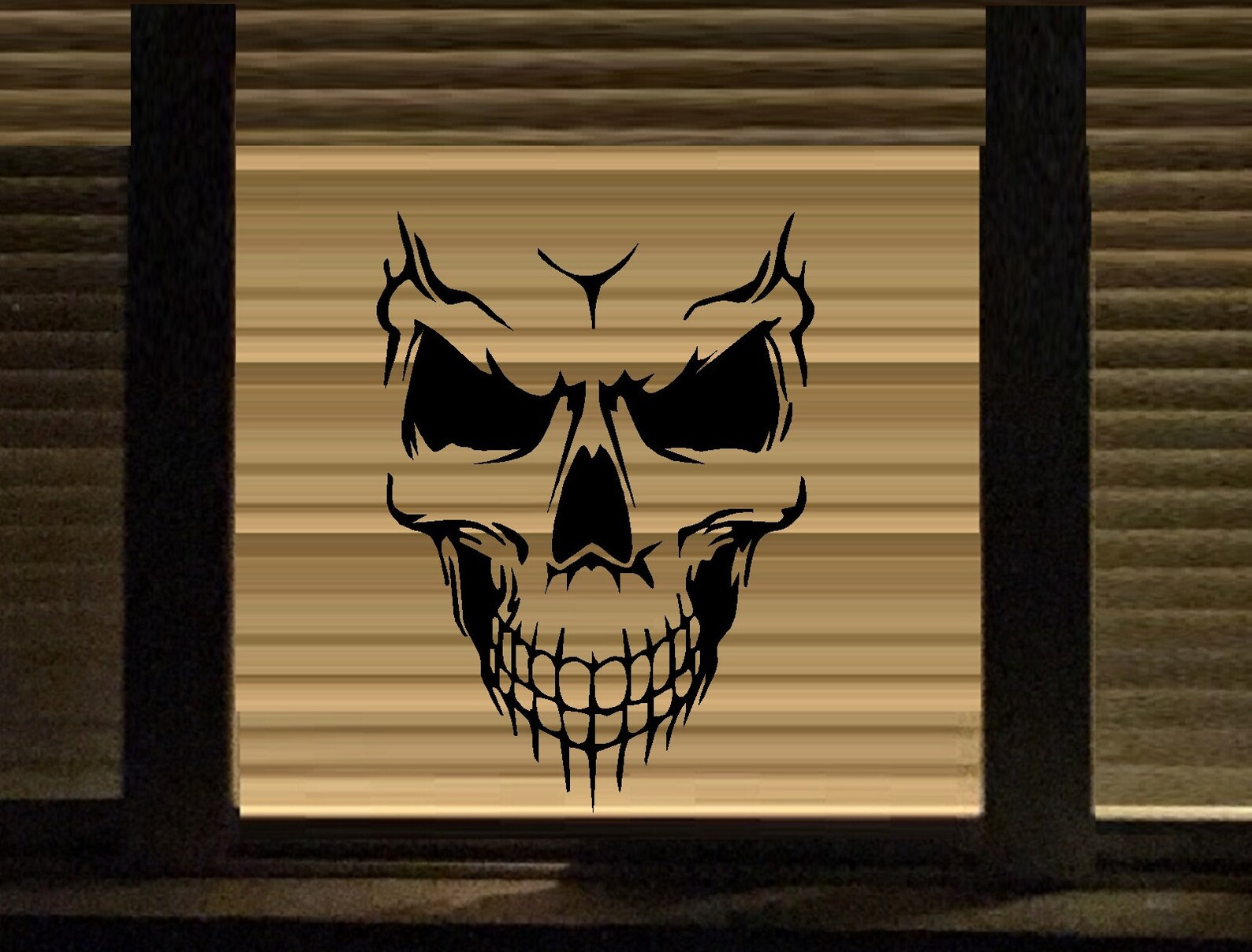 Scary Skeleton Face #6 Wall or Window Decal : Halloween - Etsy