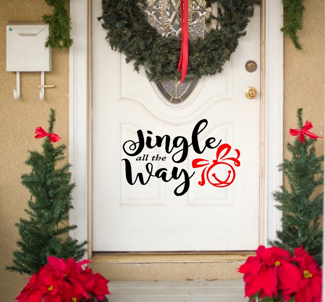 Jingle All the Way ~ Christmas Decal 13" X 20" Wall or Window Decal - Etsy