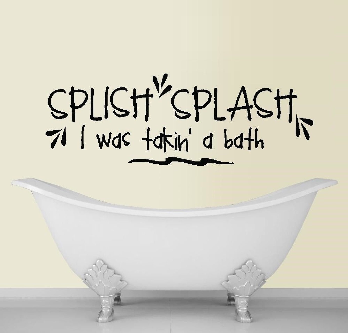 Splish Splash I was Taking a Bath Wall Decal | Etsy