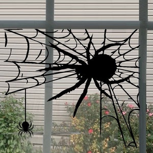 Large Spider and Web, Ex Large Wall or Window Decal 20" X 23" - Etsy