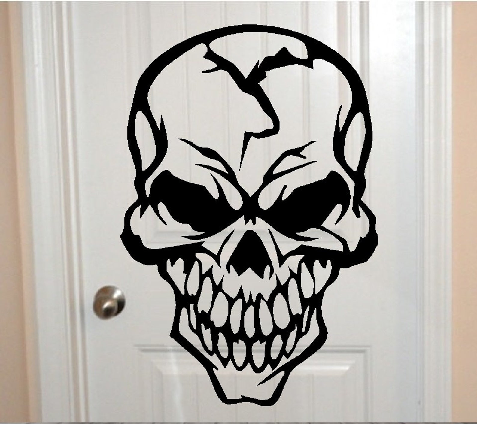 Skeleton Skull Face #1 - Wall or Window Decal - Etsy