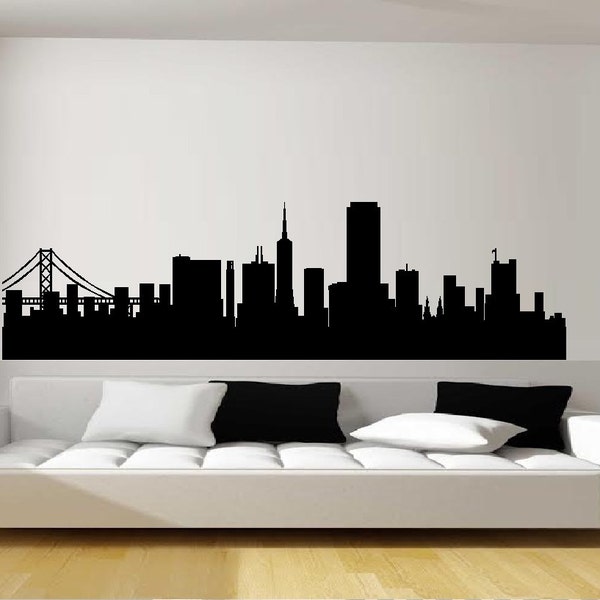 Skyline Wall Decal - Etsy