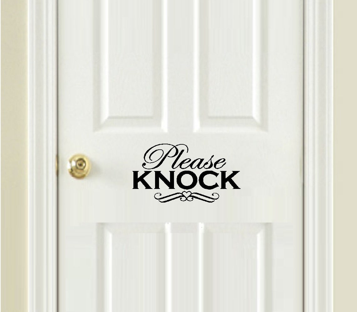 Please Knock ~ Wall or Door Decal - Etsy