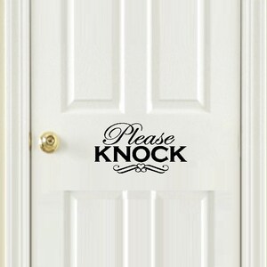 Please Knock ~ Wall or Door Decal - Etsy