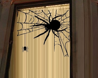 Spider Web Window Cling - Etsy