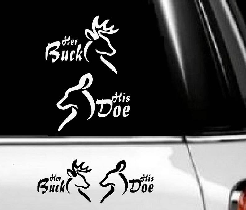 Her Buck His Doe 5 OR the Hunt is Over Bedroom or Auto | Etsy