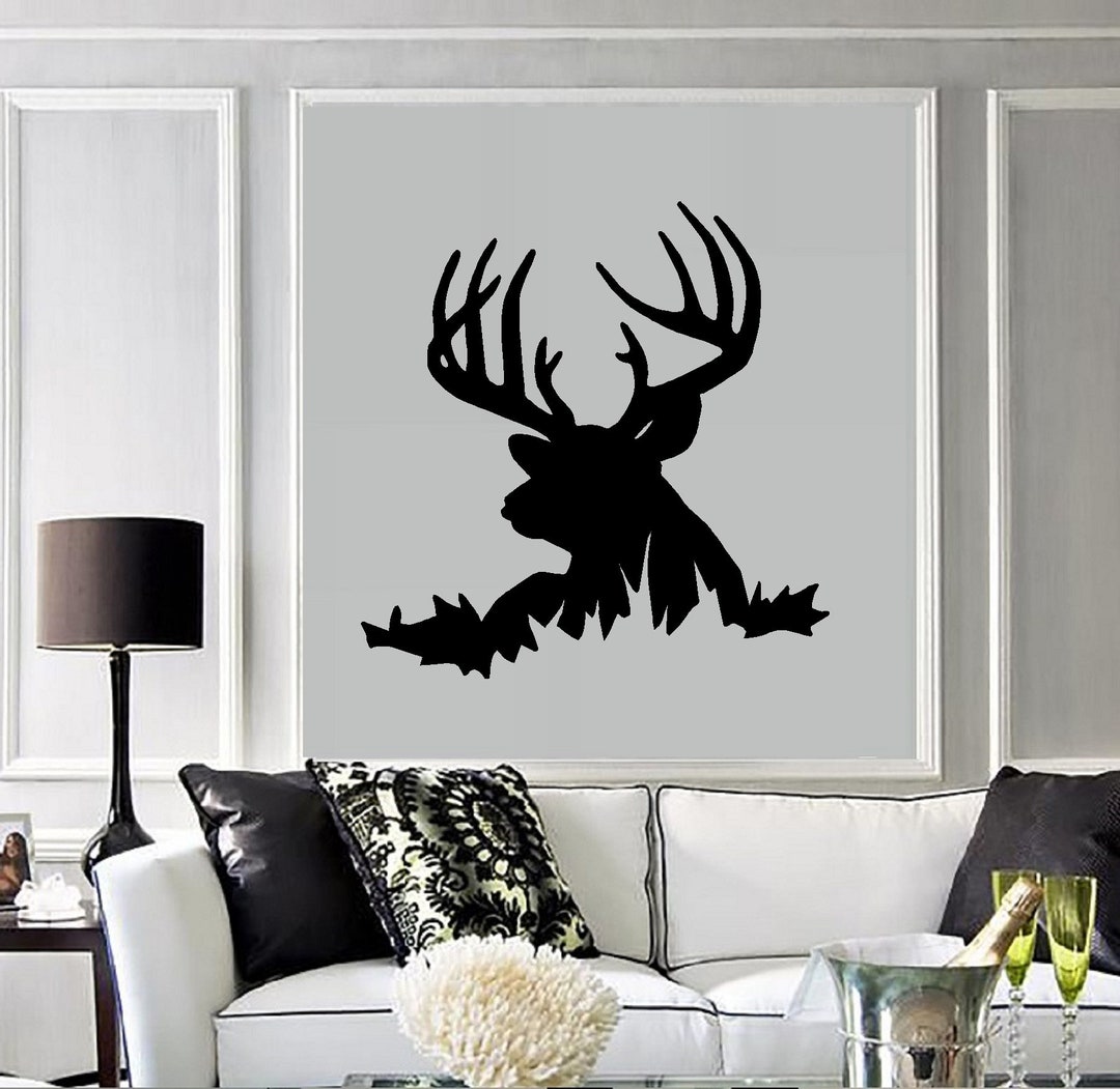 Buck Deer Head #2 ~ Ex Large ~ Wall Decal 20" X 20" ~ 30" X 30" or 40 ...