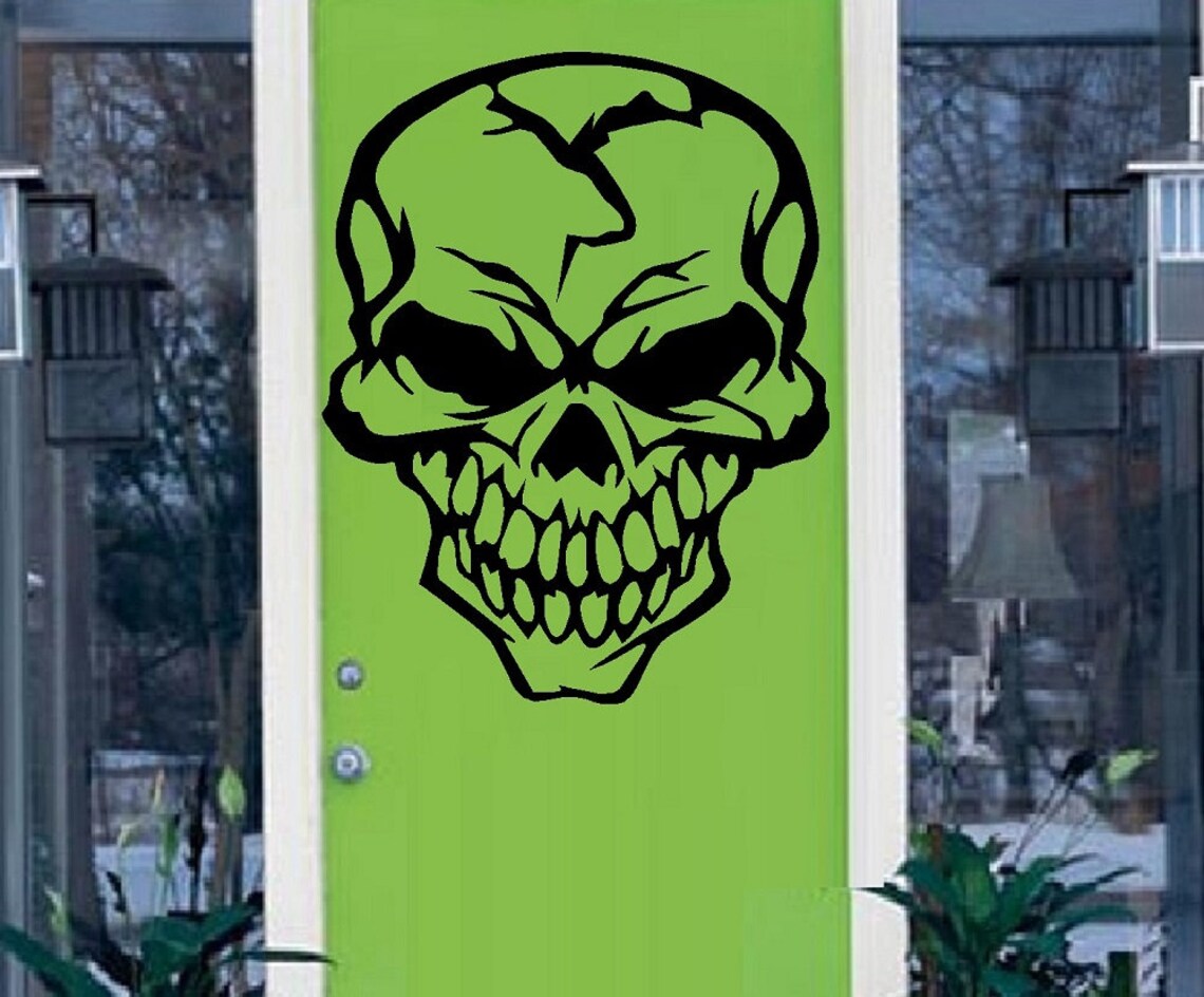Skeleton Skull Face #1 - Wall or Window Decal - Etsy