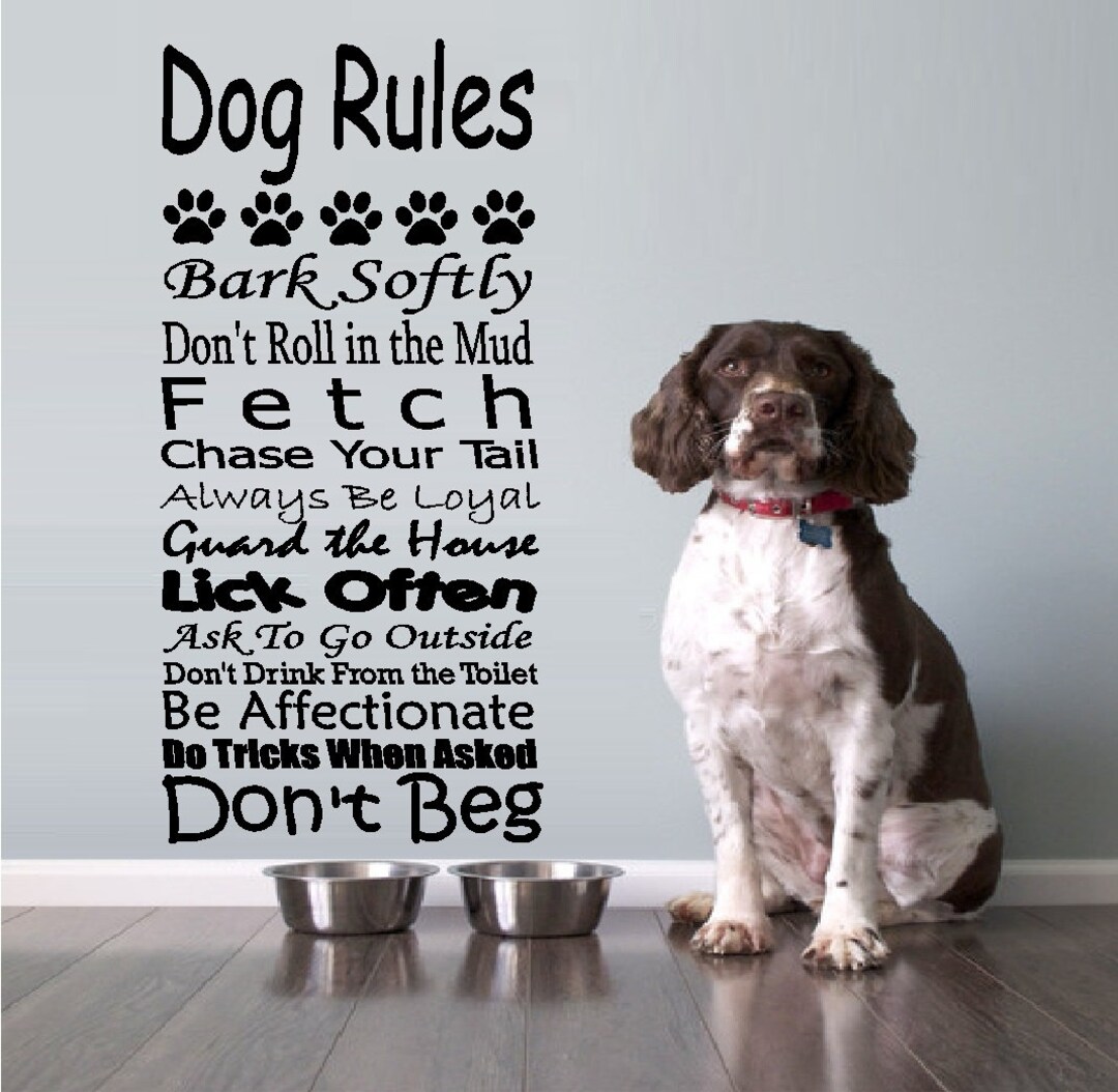 Dog Rules - Wall or Window Decal - Etsy