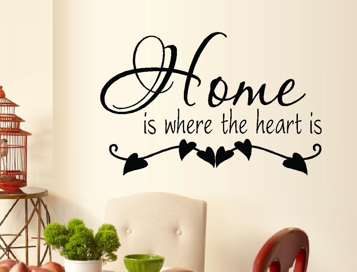 Home is Where the Heart Is: Wall Decal ( Two Sizes ) - Etsy