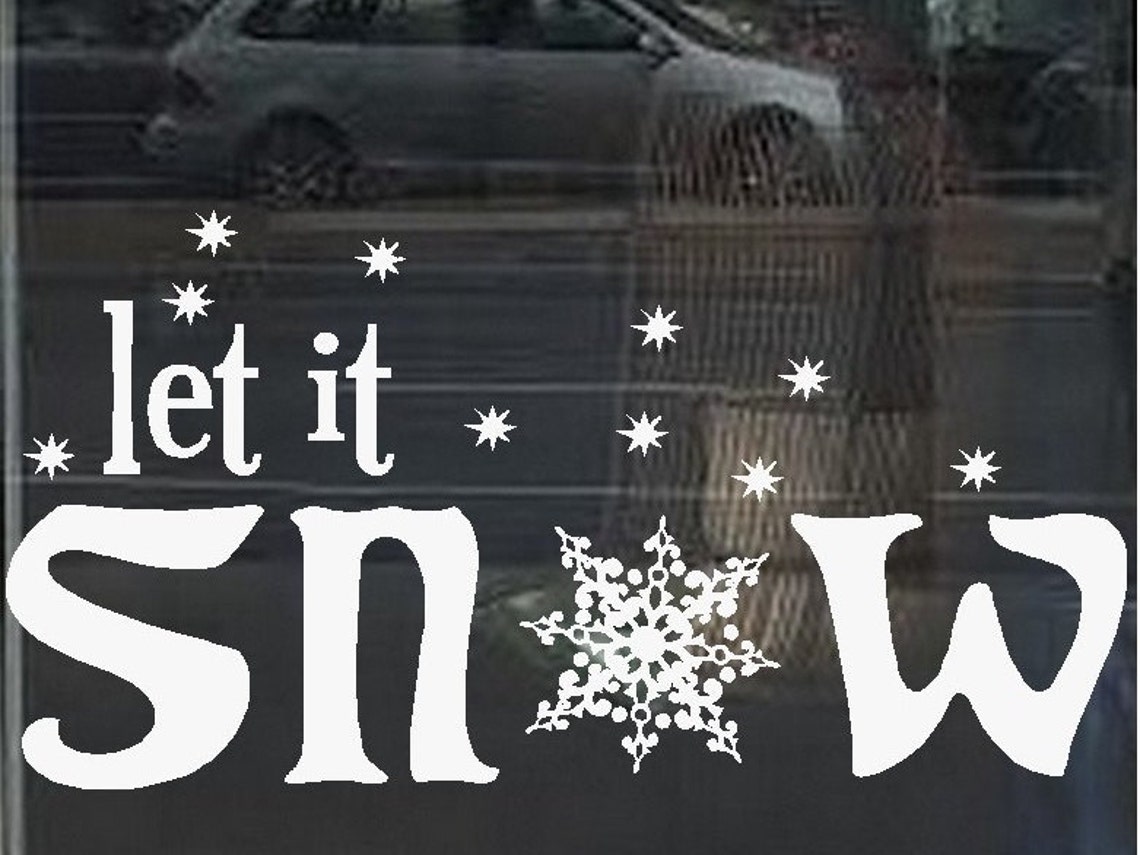 Let It Snow 1 Christmas Wall Door or Window Decal - Etsy