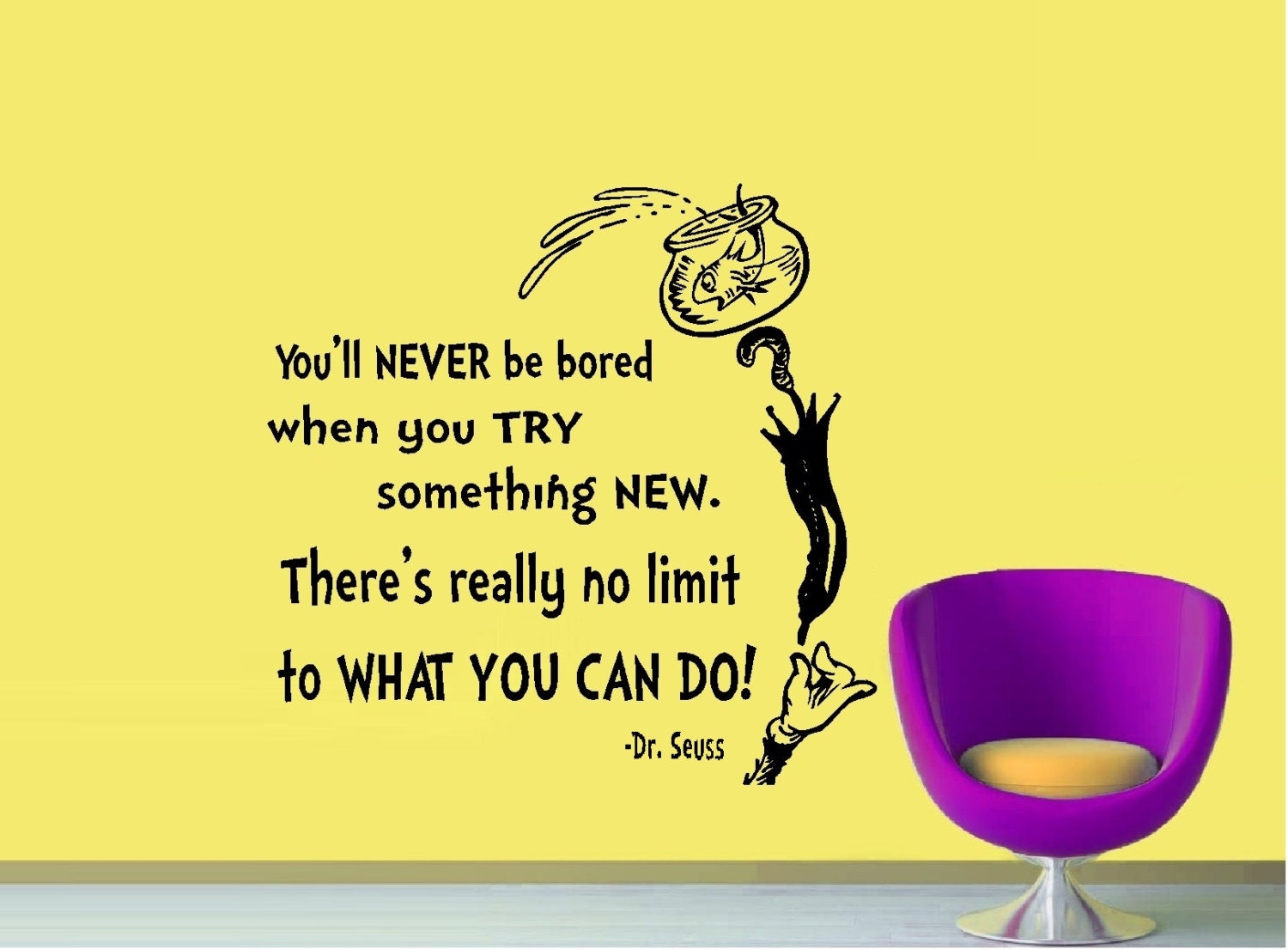You'll Never Be Bored Wall Decal - Etsy