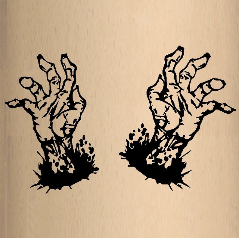 Zombie Hand Wall Door or Window Decal | Etsy