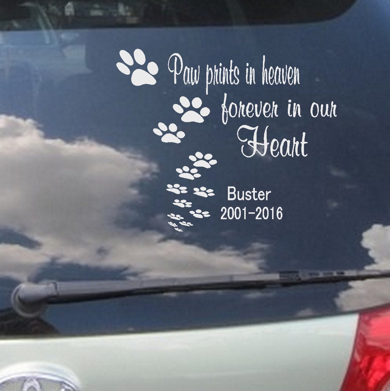 Paw Prints in Heaven forever in our heart Pet dog or Cat | Etsy