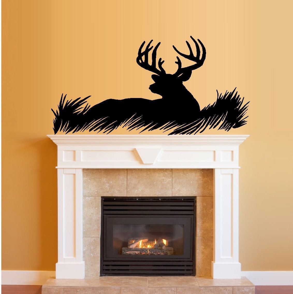 Buck Laying in Grass Wall or Window Decal Large | Etsy