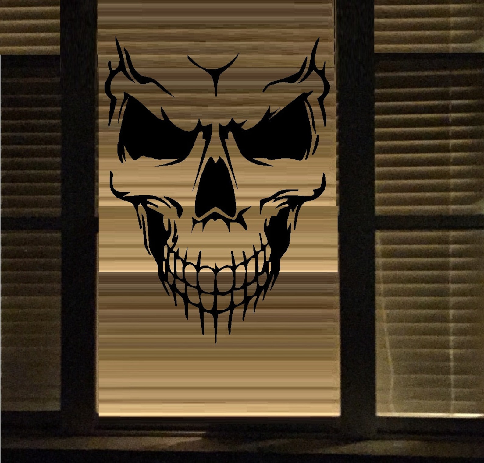 Scary Skeleton Face #6 Wall or Window Decal : Halloween - Etsy
