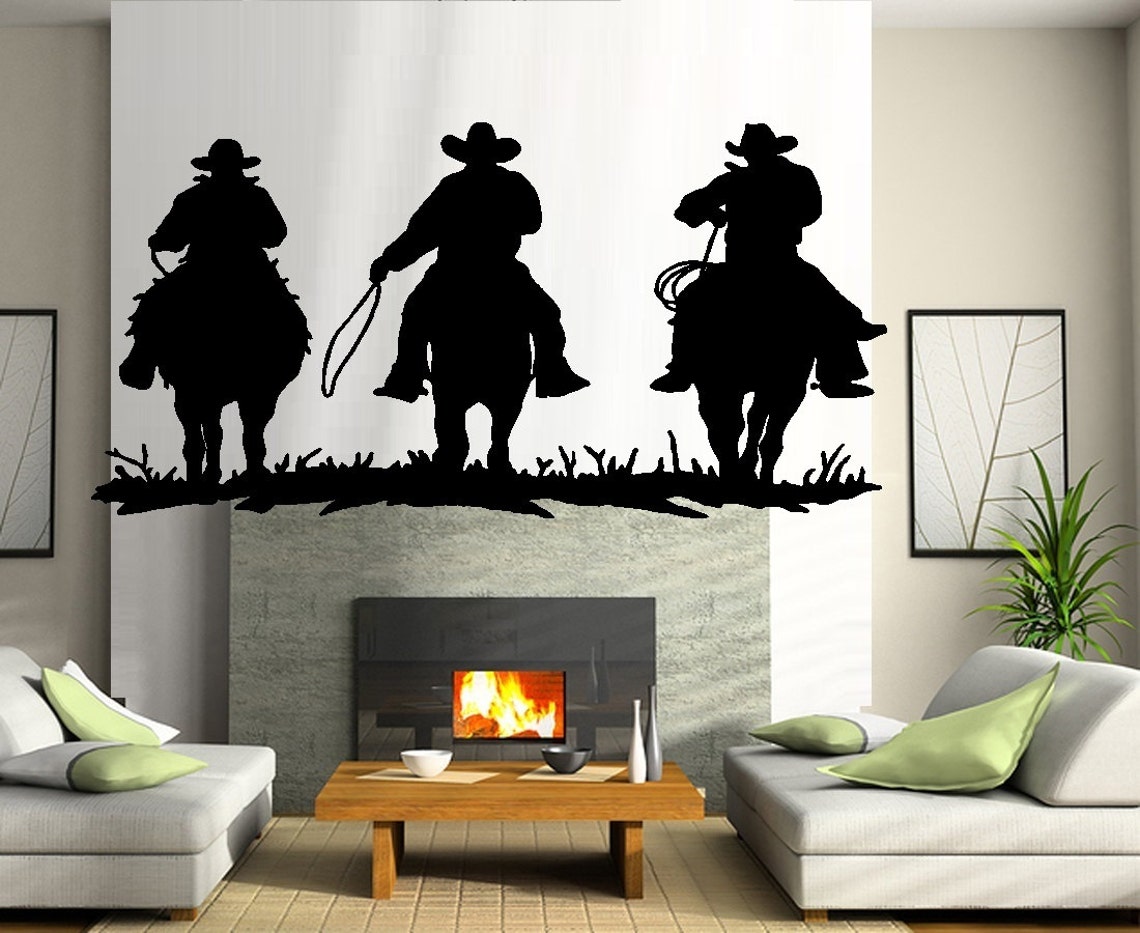 Cowboys Riding (two Sizes) Wall or Window Decal - Etsy