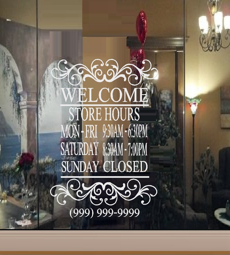 Business Store Hours Custom 13 x 17 or custom | Etsy