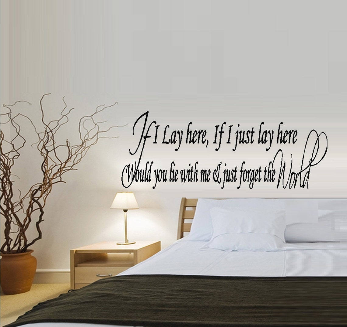 If I Lay Here ... Lyrics Wall or Window Decal - Etsy
