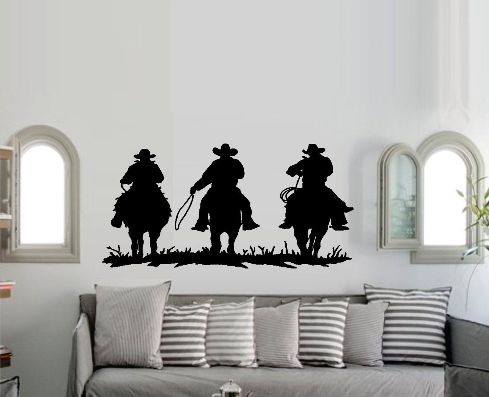 Cowboys Riding (two Sizes) Wall or Window Decal - Etsy