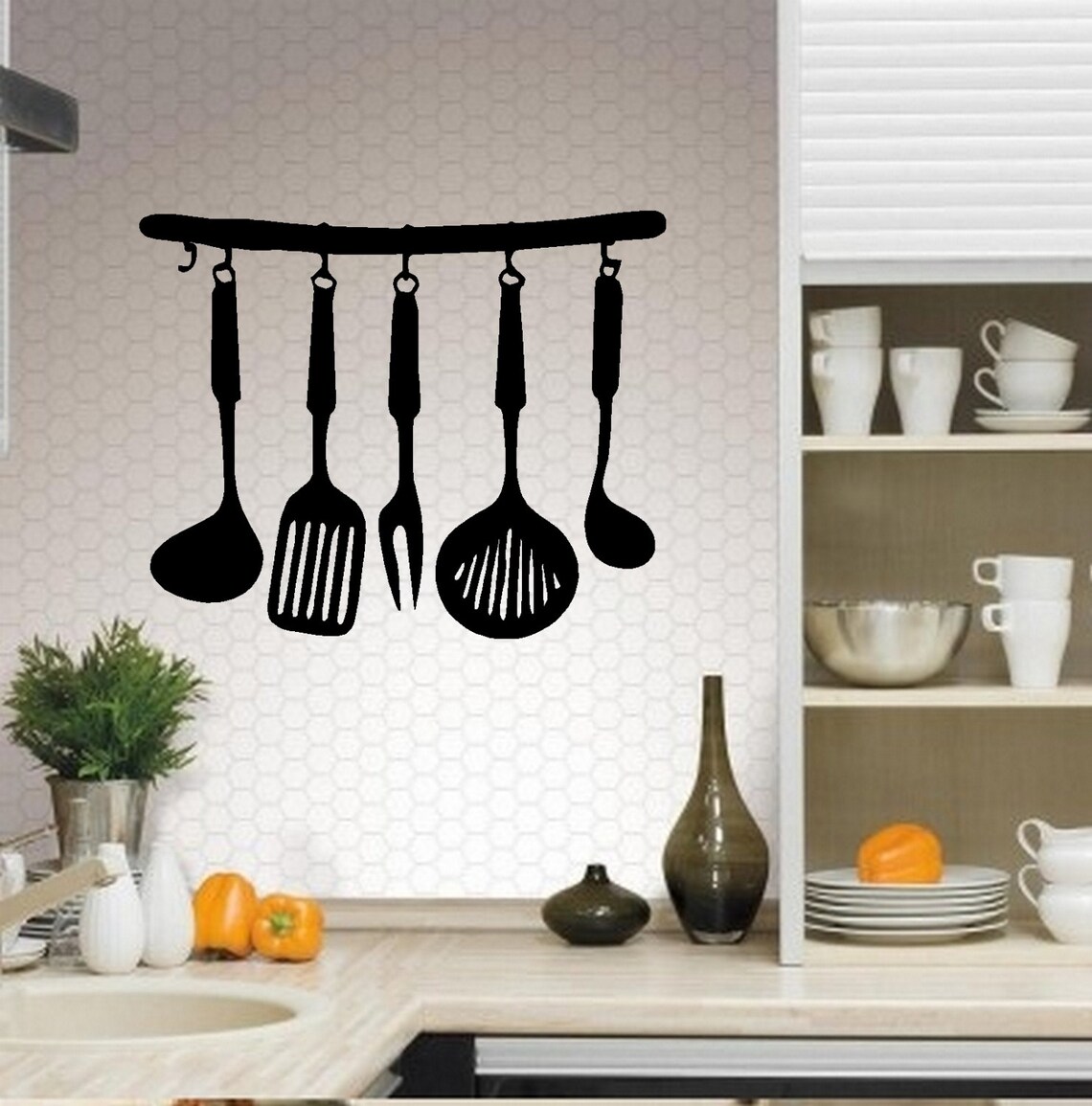 Cooking Utensils Wall or Window Decal - Etsy