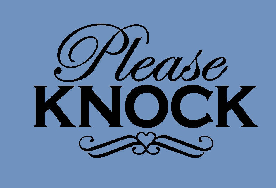 Please Knock ~ Wall or Door Decal - Etsy