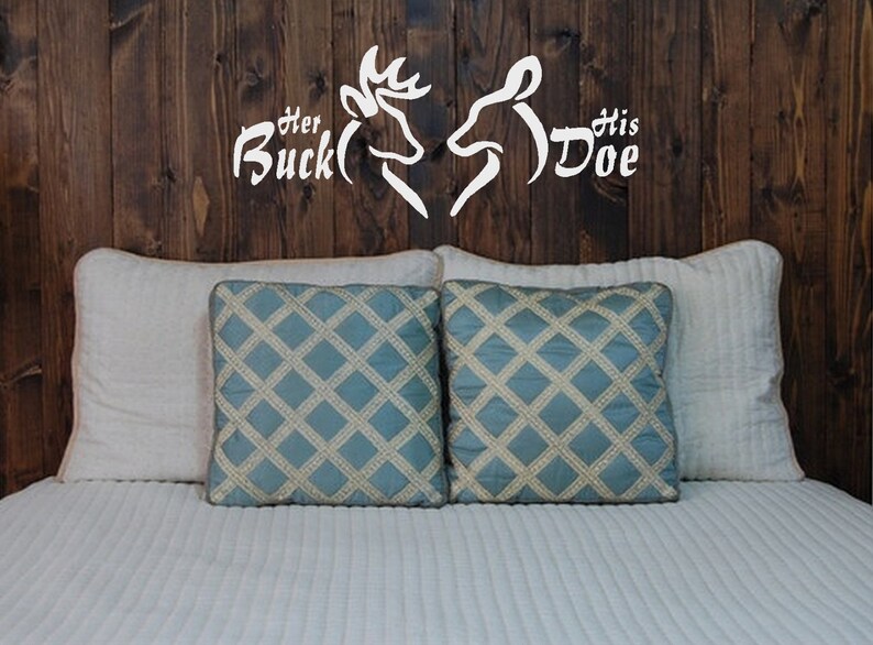 Her Buck His Doe 5 OR the Hunt is Over Bedroom or Auto | Etsy